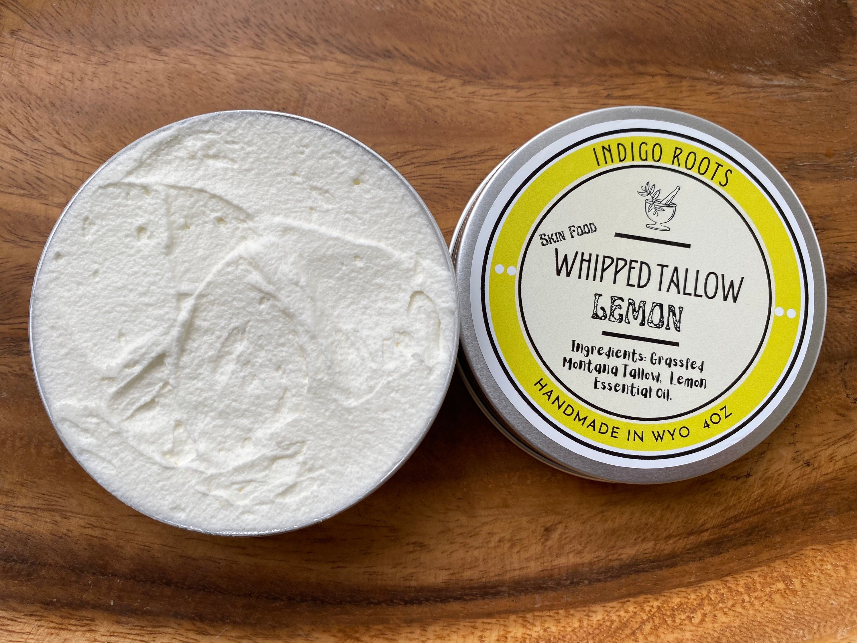 4oz Whipped Lemon Tallow Naturally Hydrating, Contains Vitamins That Skin Loves - Etsy