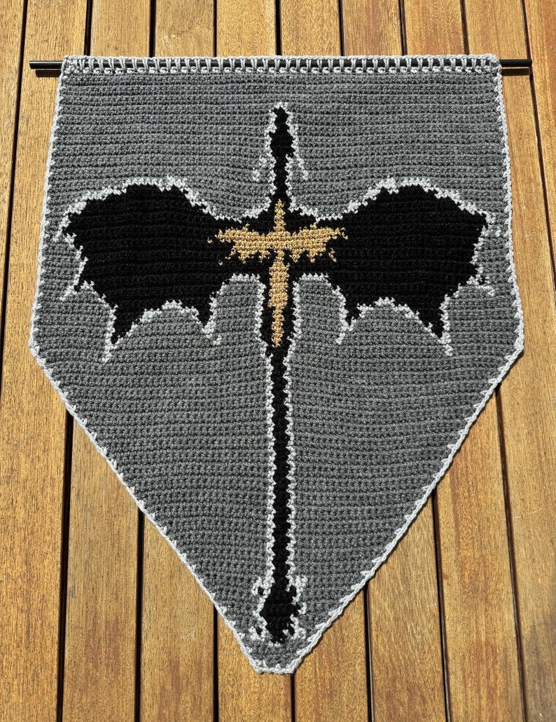 Fourth Wing Inspired Crochet Tapestry PDF Pattern - Etsy