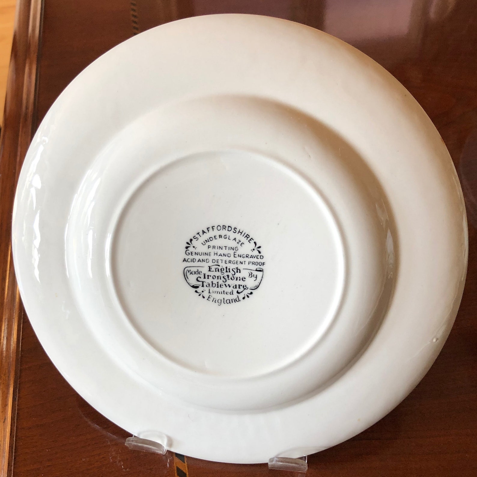 Staffordshire English Ironstone Tableware Brown Castles Dessert Plate ...