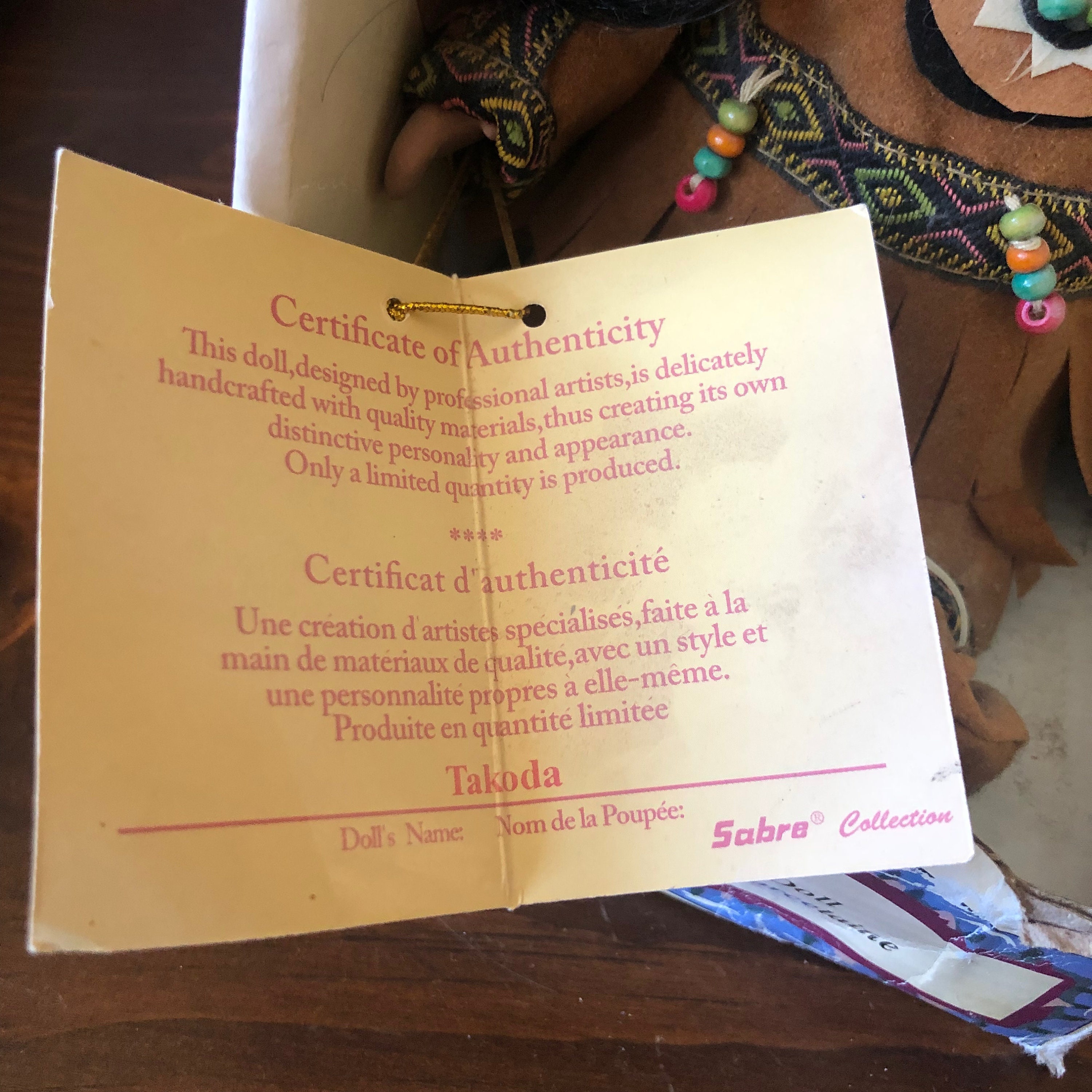 Sabre Indian Aboriginal Indigenous Porcelain Small Doll - Etsy