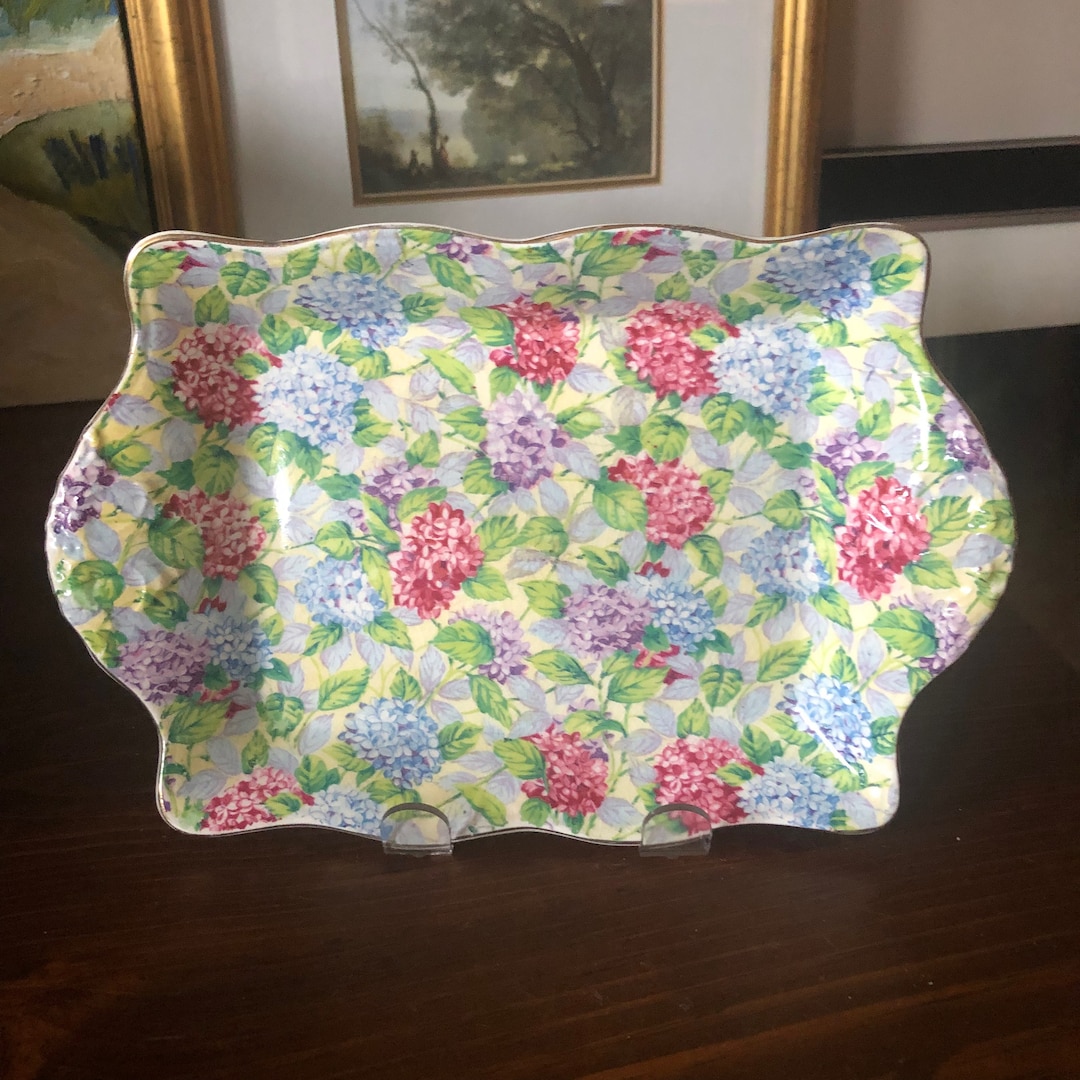 Vintage James Kent HYDRANGEA Plate Tray - Etsy