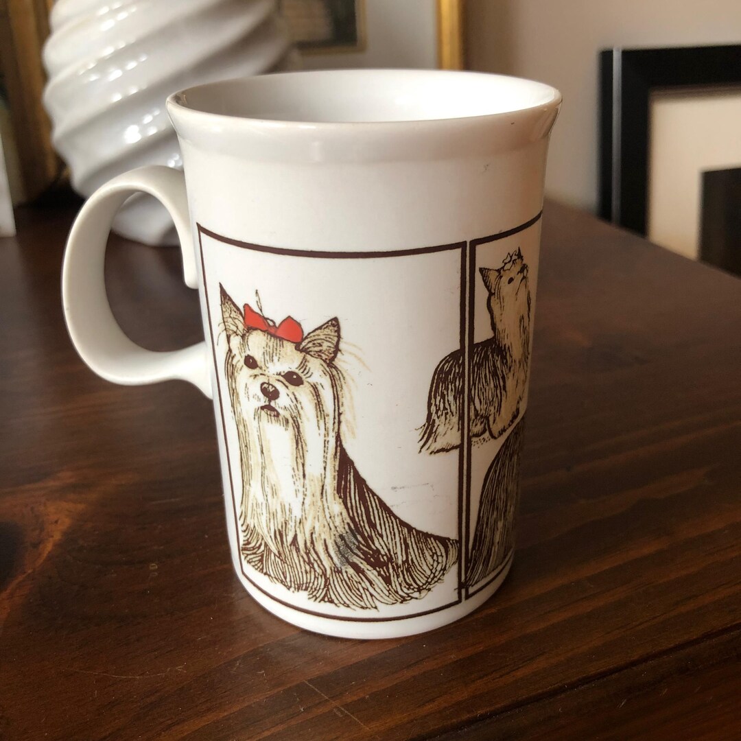Vintage DUNOON Ceramics Long Hair Dog Mug - Etsy