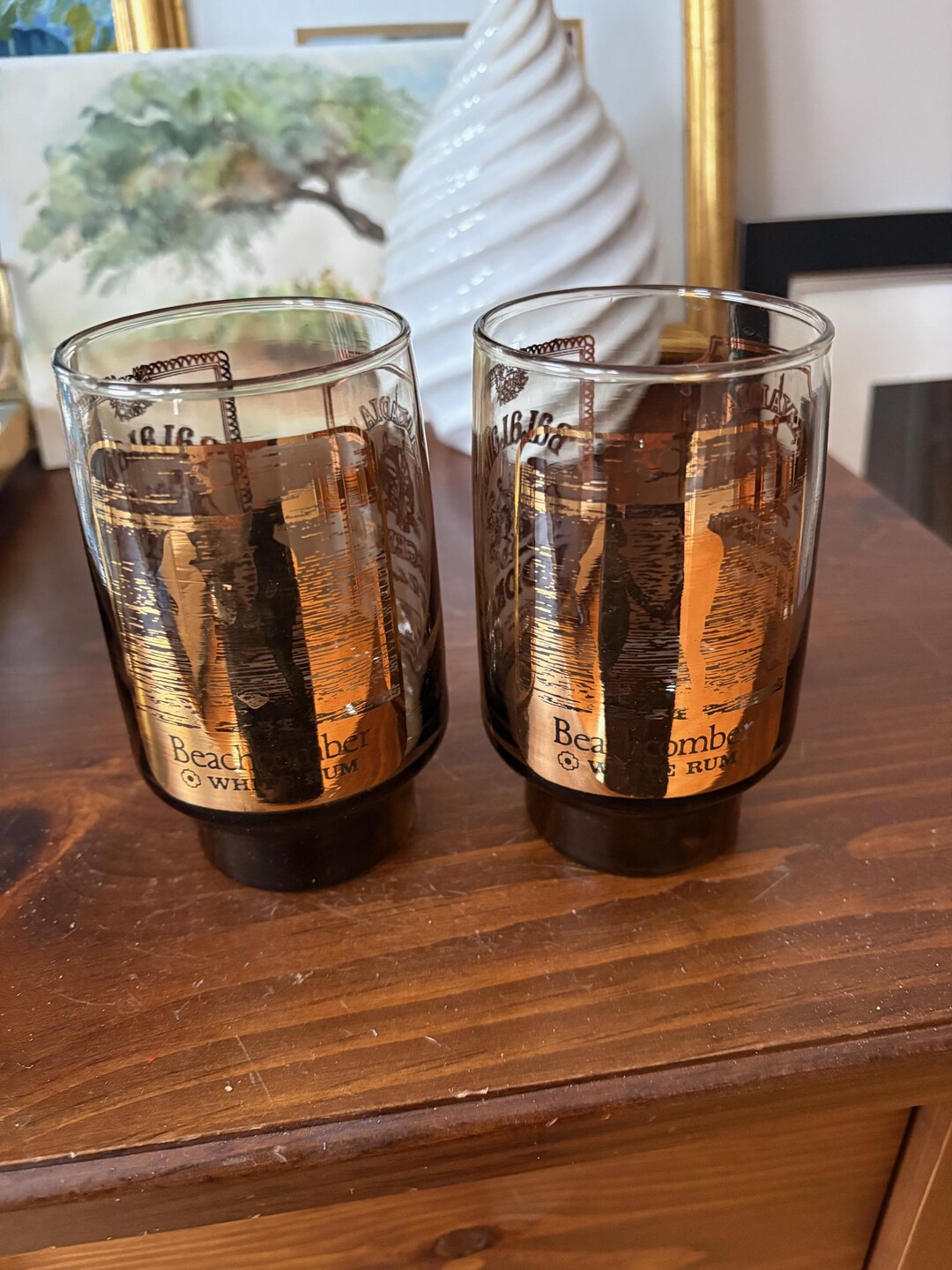Vintage Balalaika Vodka Beachcomber Rum Canadian Legend Whisky Glass ...