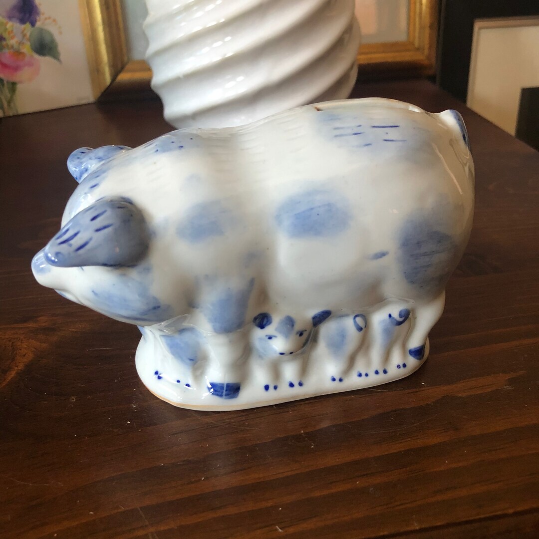 Vintage Pig With Piglets Money Bank - Etsy