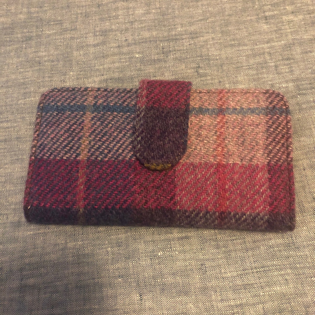Harris Tweed Pink Purple Wallet - Etsy