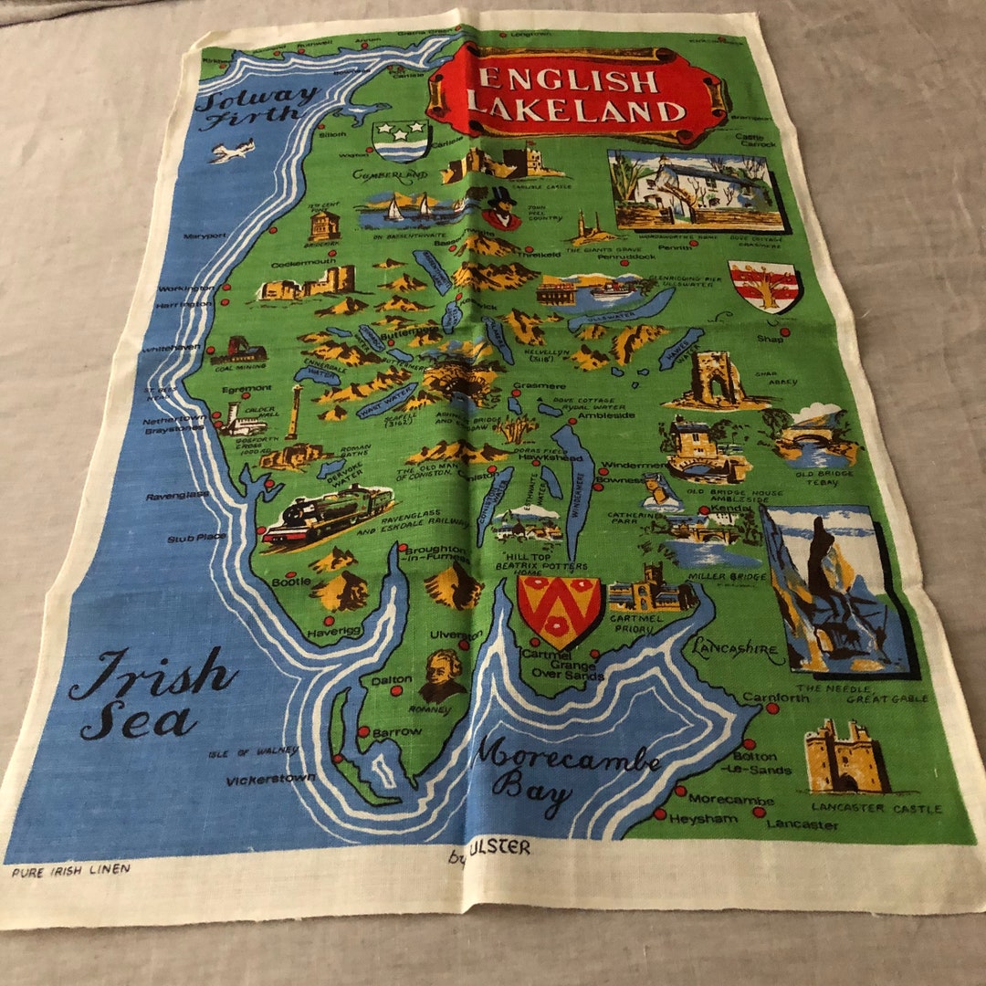 Ulster English Lakeland Irish Linen Vintage Tea Towel - Etsy