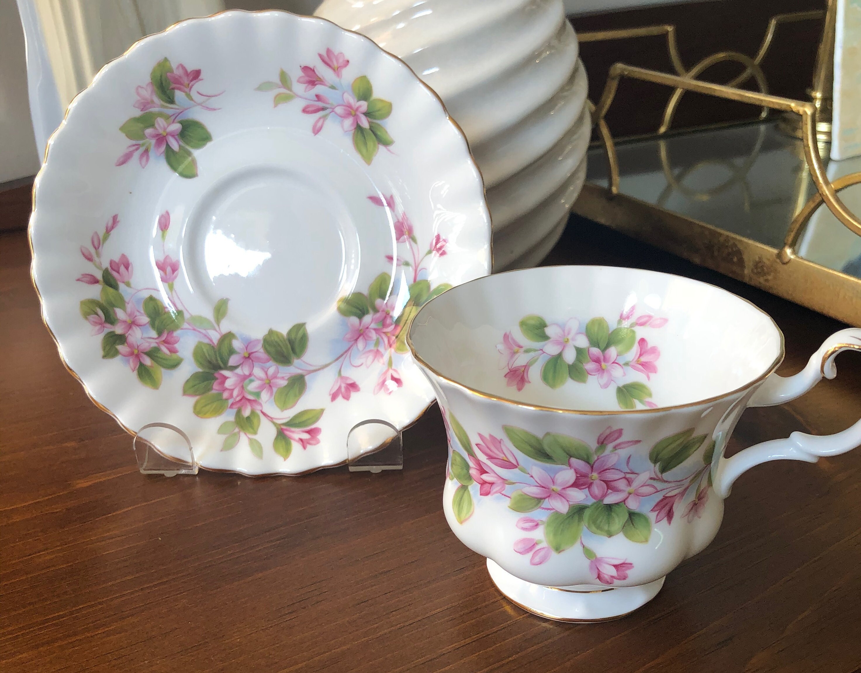 Royal Albert Mayflower Cup and Saucer - Etsy Canada