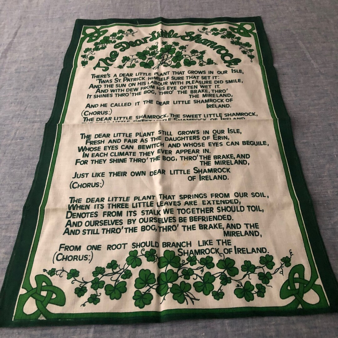 The Dear Little Shamrock Ireland Irish Linen Tea Towel - Etsy