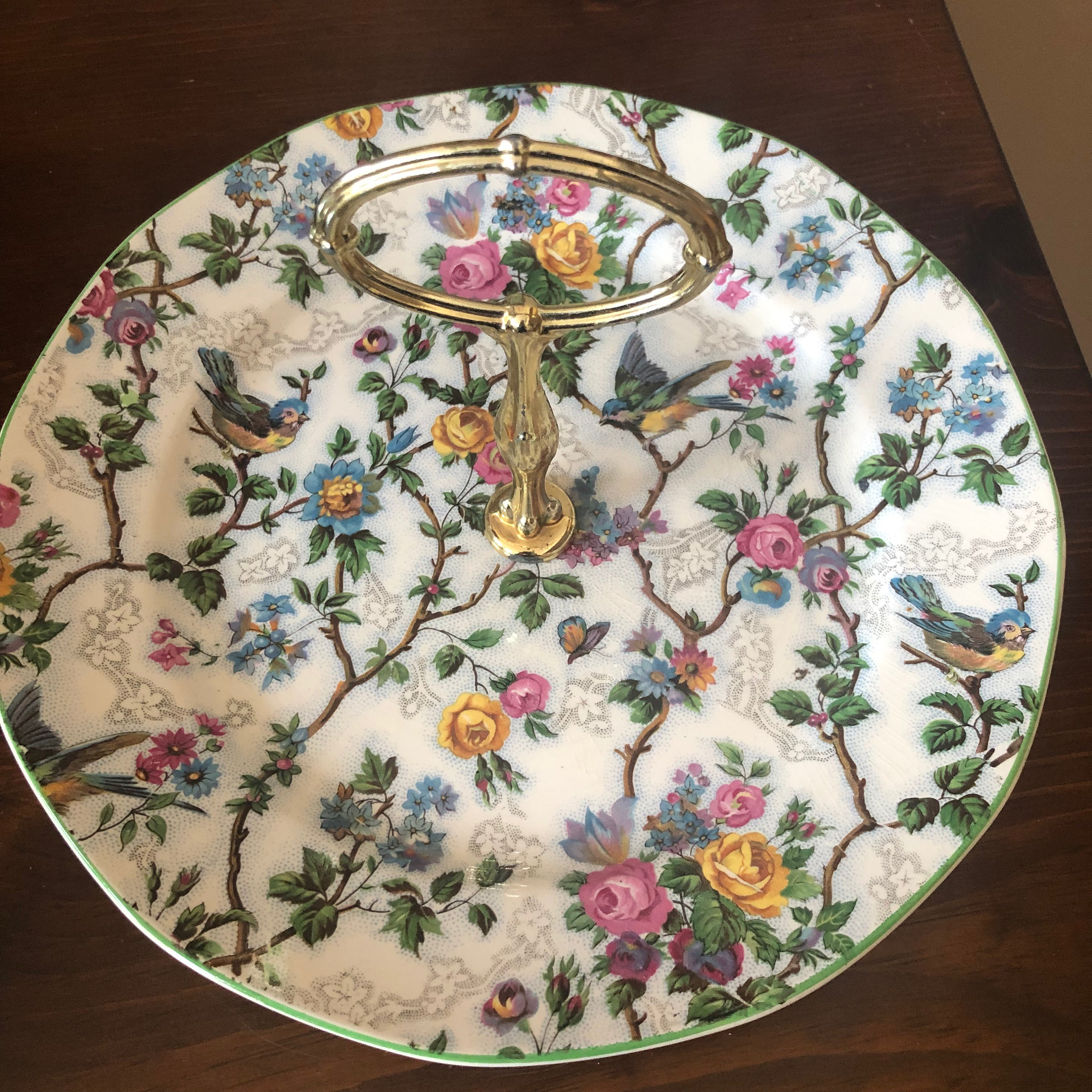 Vintage Lorna Doone Chintz Royal Tudor Ware Cake Dish With Handle - Etsy