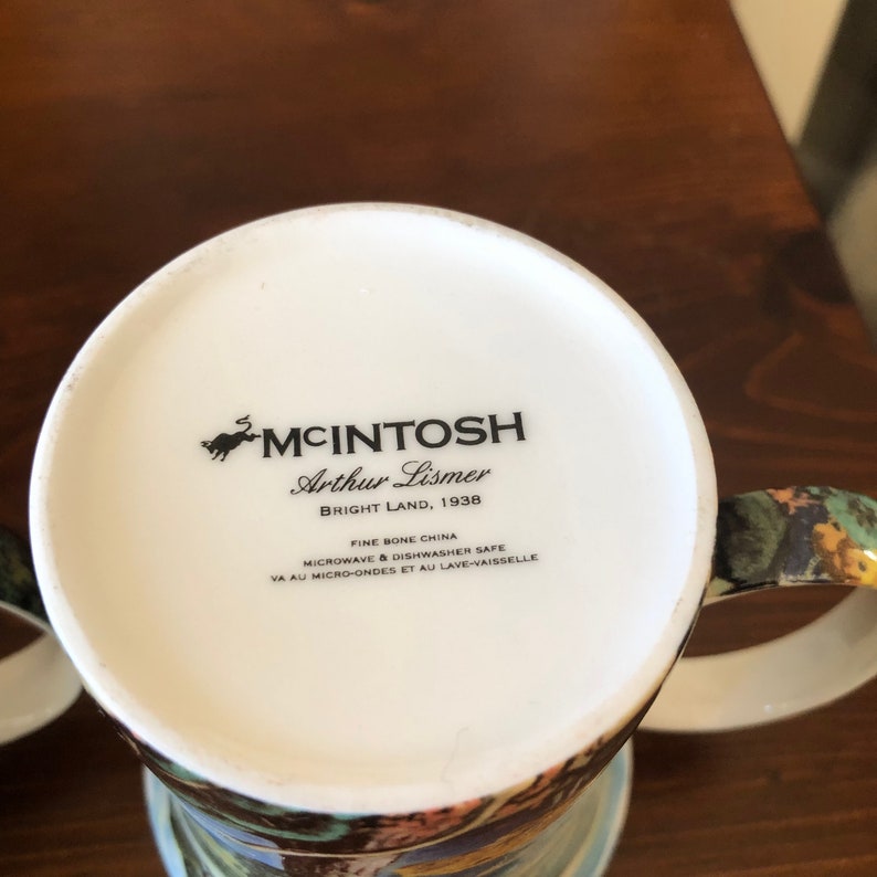 Mcintosh Group of Seven Arthur Lismer and Frank Johnston Set of 2 Mugs ...