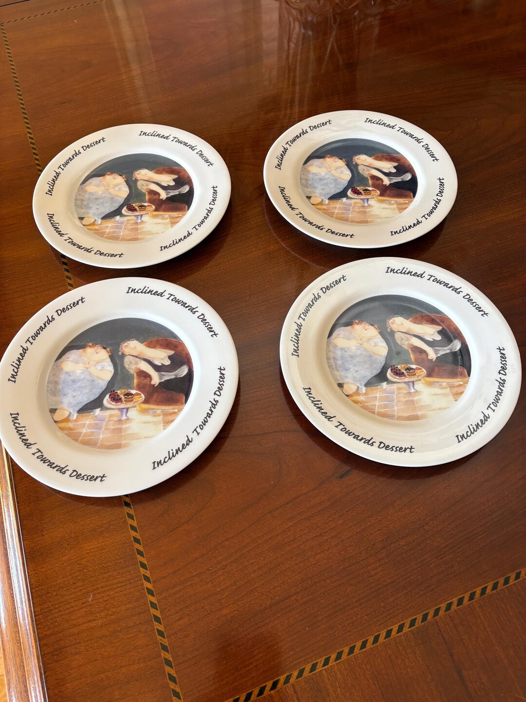 Erika Oller 2000 Set of 4 Dessert Plates - Etsy