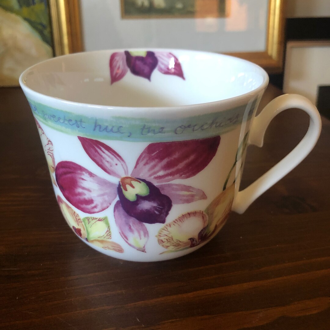Roy Kirkham ORCHID GARDEN Fine Bone China Large Mug - Etsy
