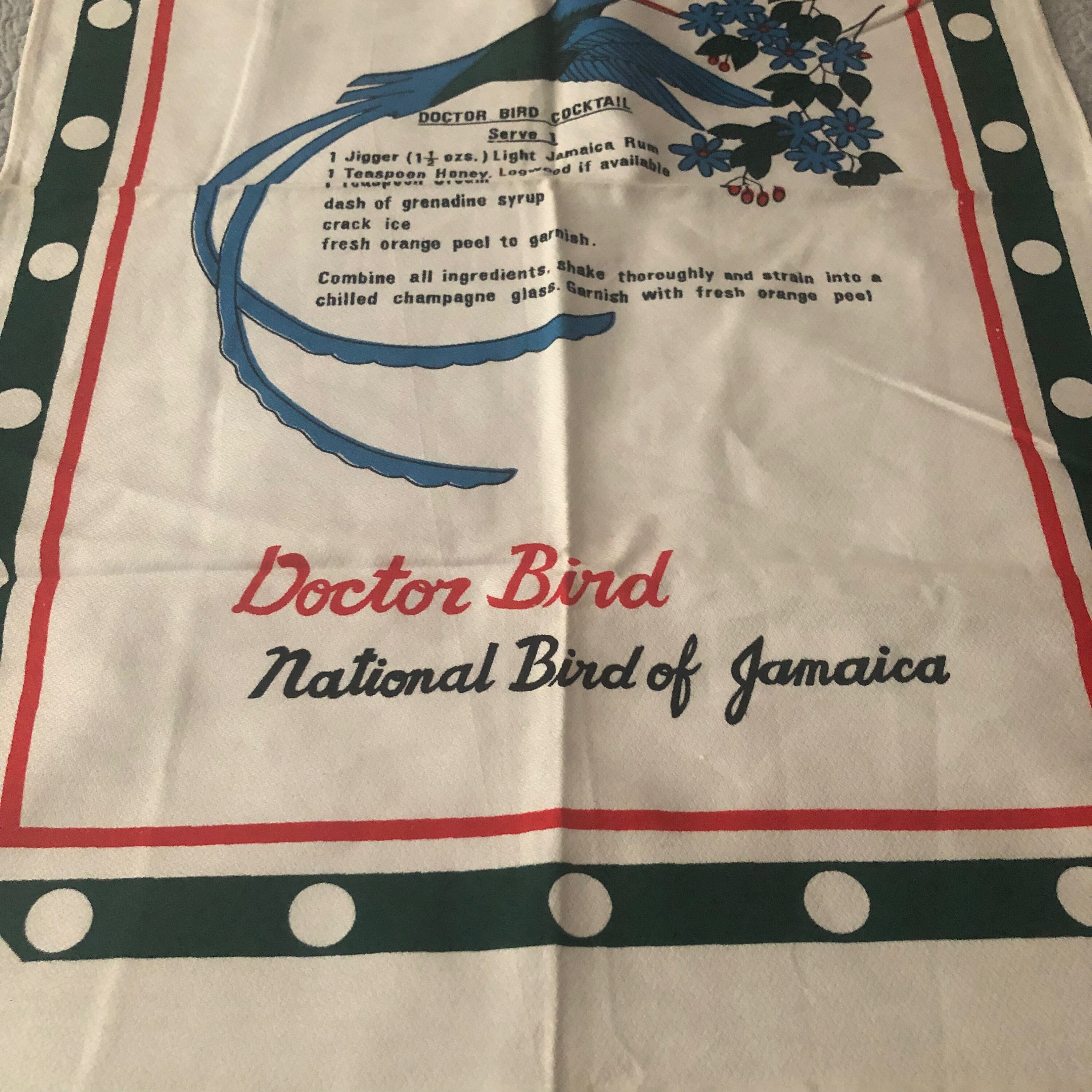 Vintage Doctor Bird National Bird of Jamaica Cotton Tea Towel - Etsy