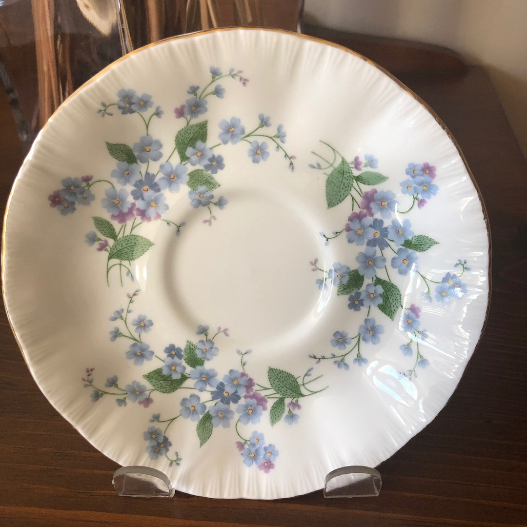 Paragon Forget Me Not Tea Cup and Saucer - Etsy