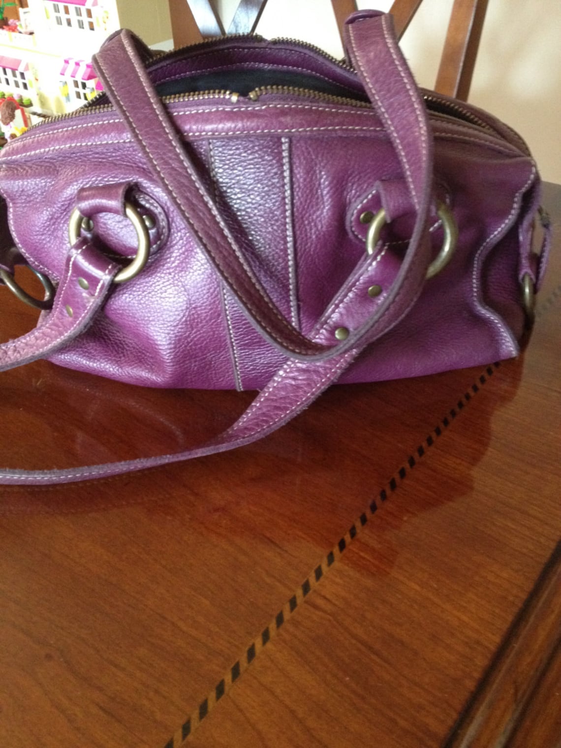 Vintage Roots Purple Berry Handbag | Etsy