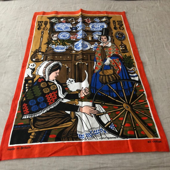 H Butterworth England Vintage Cotton Tea Towel | Etsy