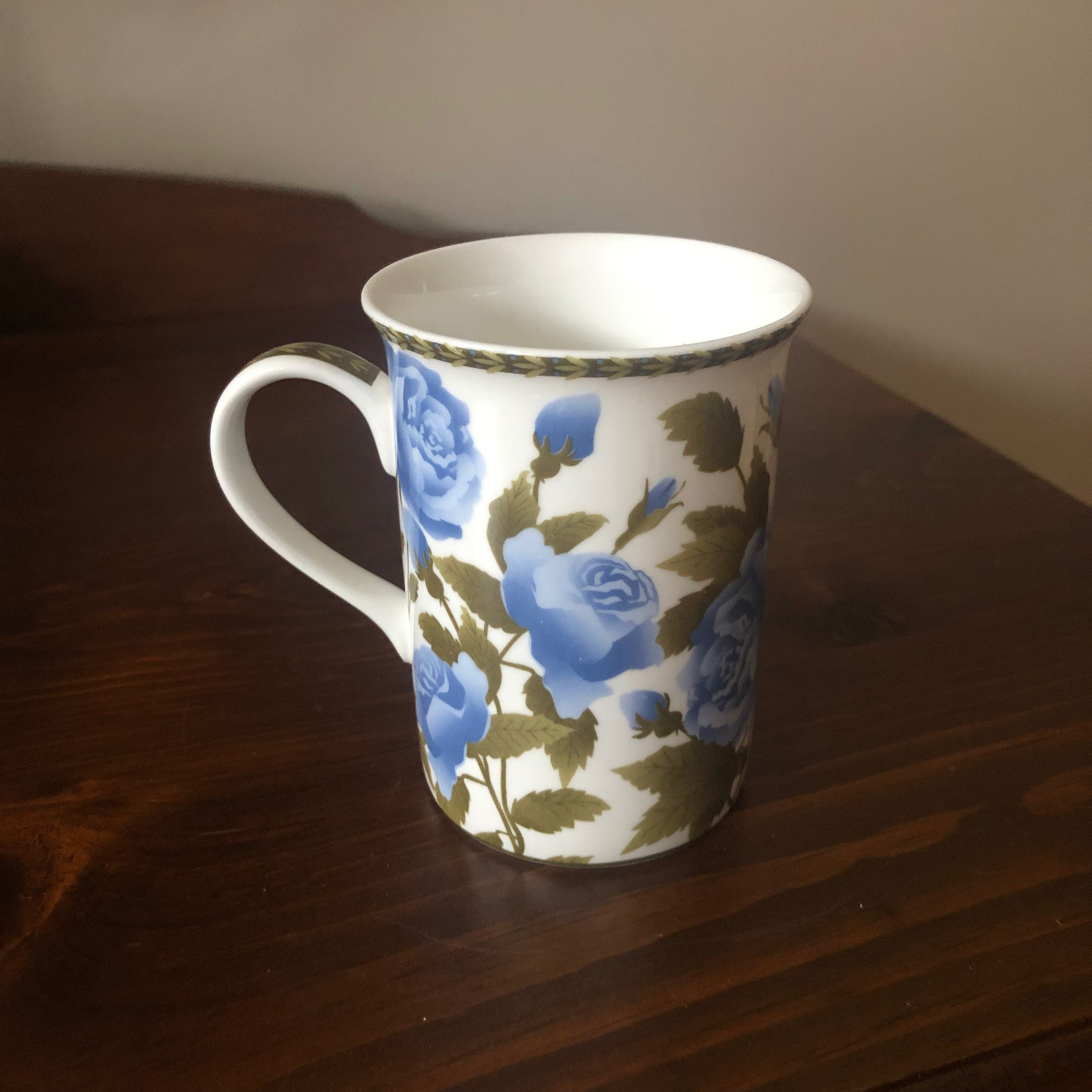 Mayfair Jackson Fine Bone China BLUE ROSES Mug - Etsy