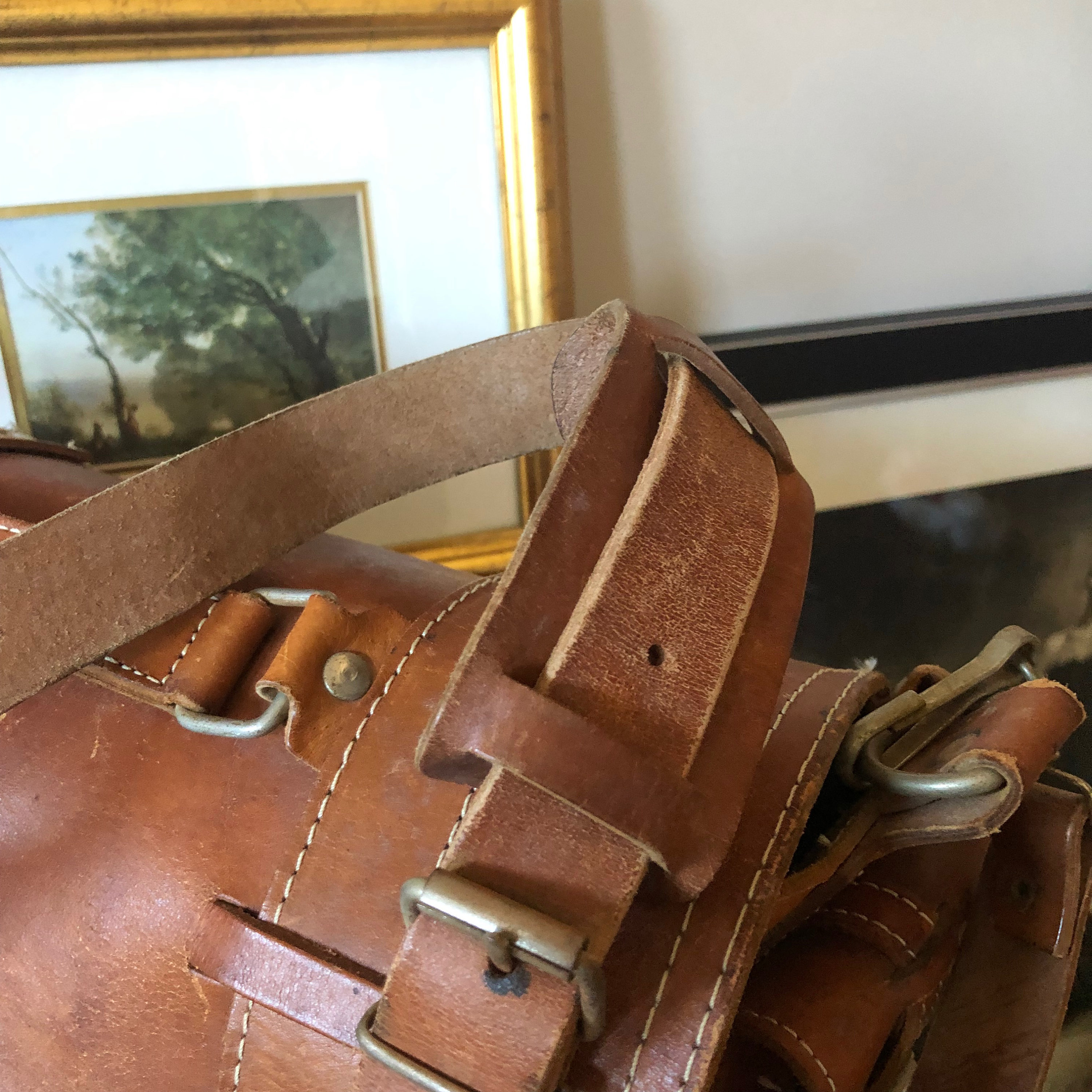 Vintage Natural Leather Camera Bag - Etsy