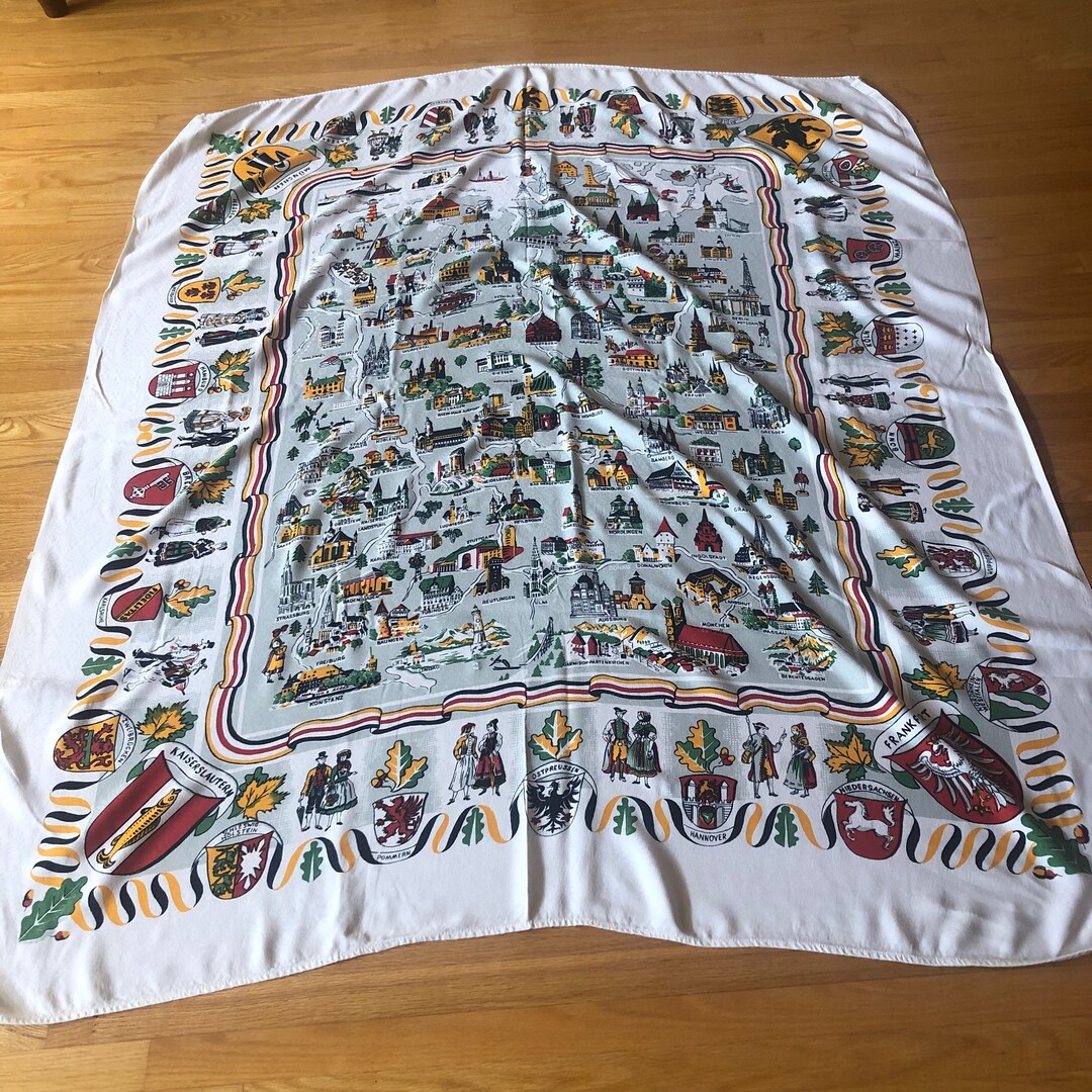 Vintage German GERMANY Regional Tablecloth - Etsy