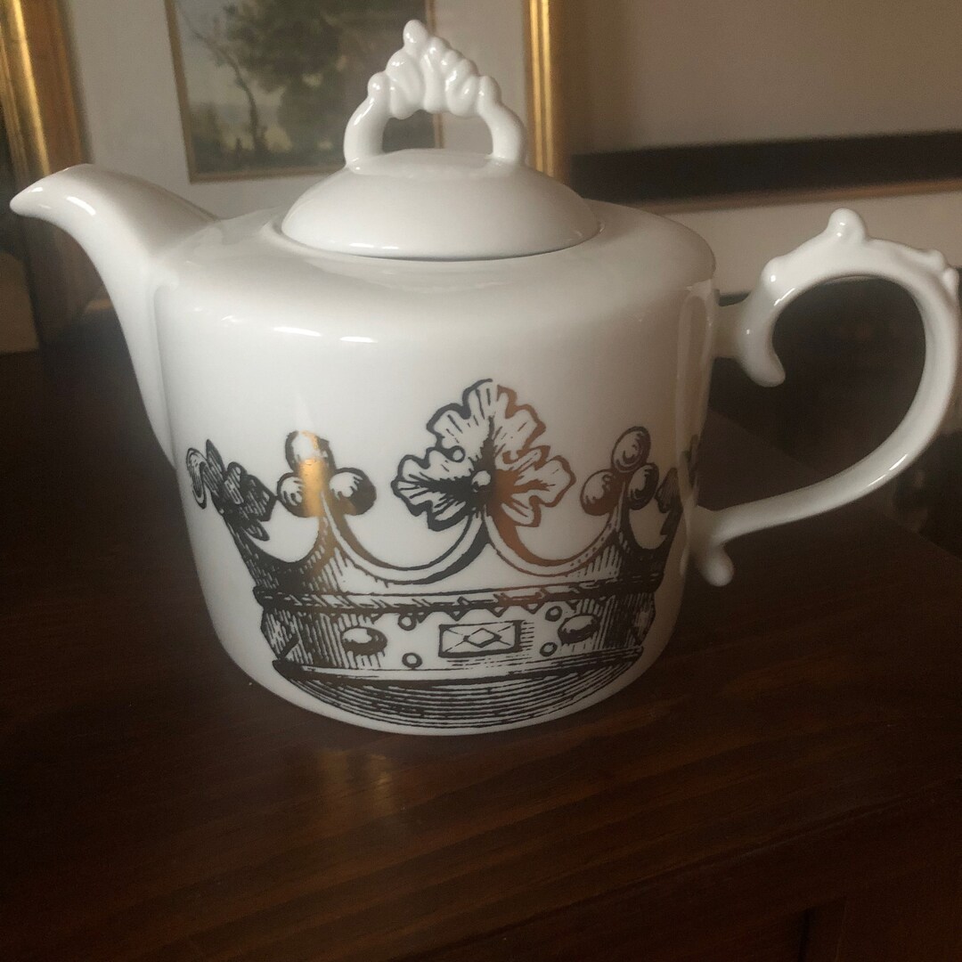 Rosanna CROWN Kings Road Redux White Large Teapot - Etsy