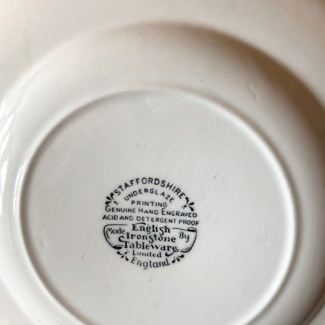 Staffordshire English Ironstone Tableware Brown Castles Dessert Plate ...