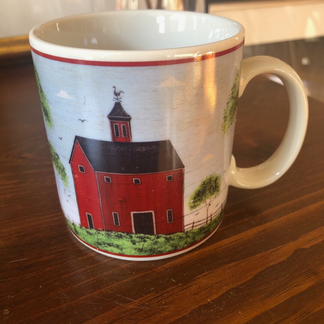 Vintage 1998 Warren Kimble BARNS Farm Theme Mug - Etsy