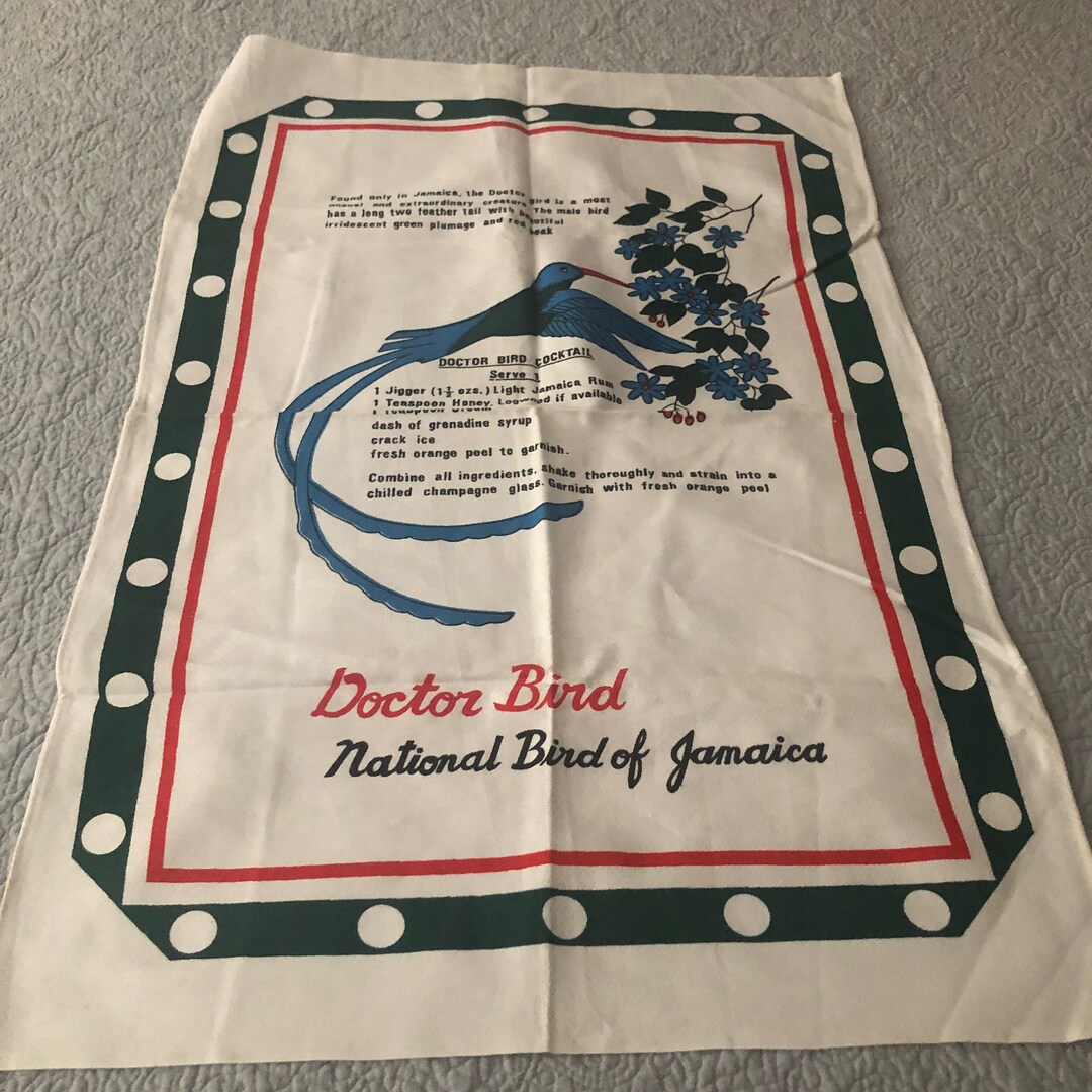 Vintage Doctor Bird National Bird of Jamaica Cotton Tea Towel - Etsy