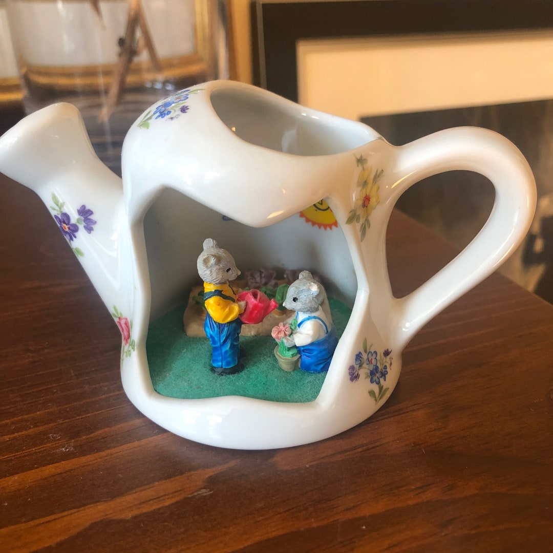 Reutter Porzellan Germany Garden Theme Watering Can With Garden Mice - Etsy