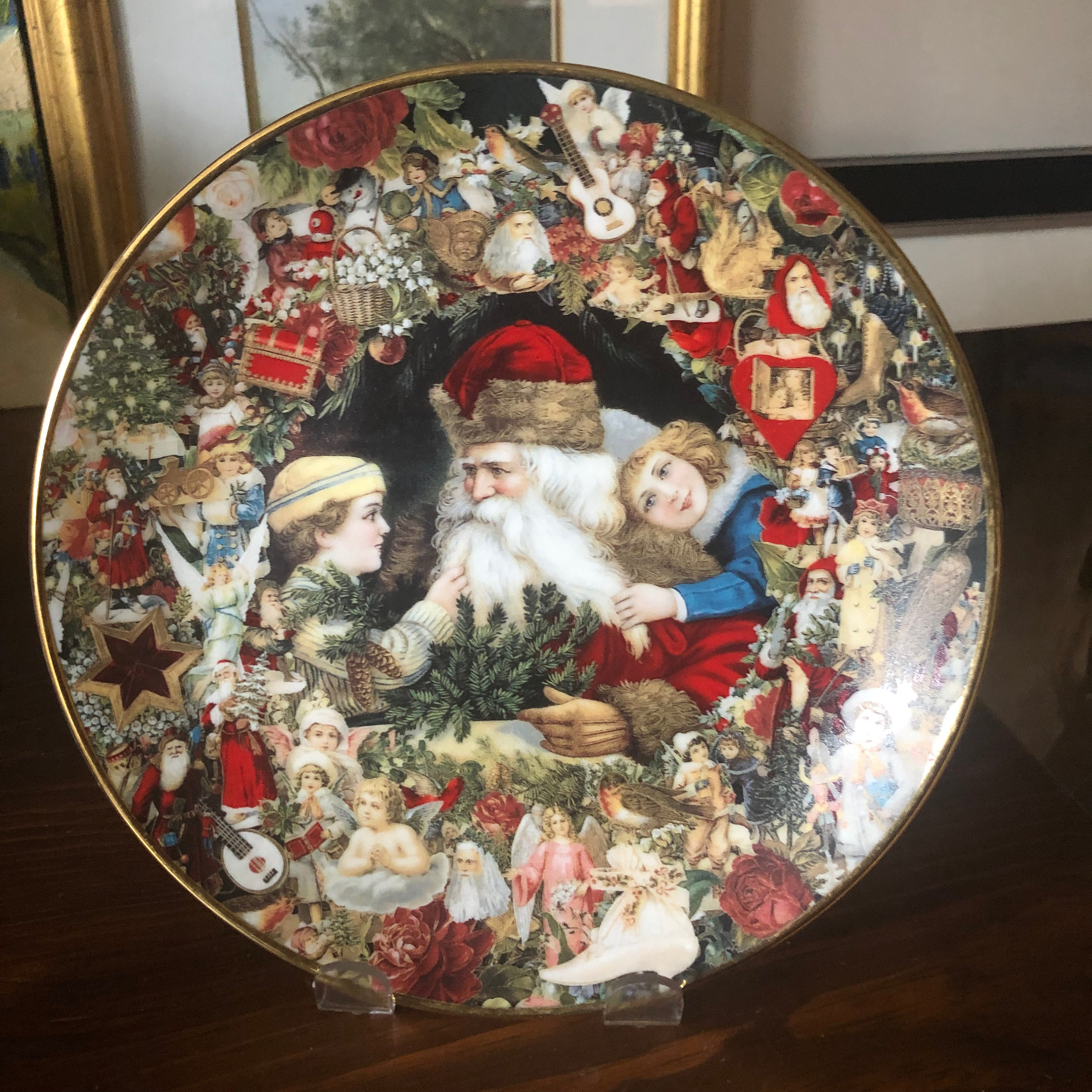 Victorian Christmas Plate A Visit From St. Nicholas OR Christmas ...