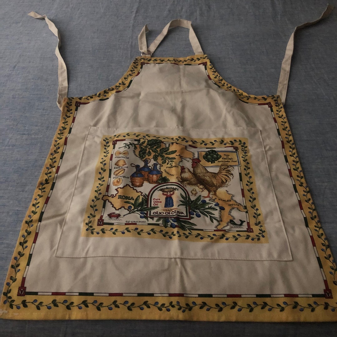 Italy Italian Cotton Apron - Etsy