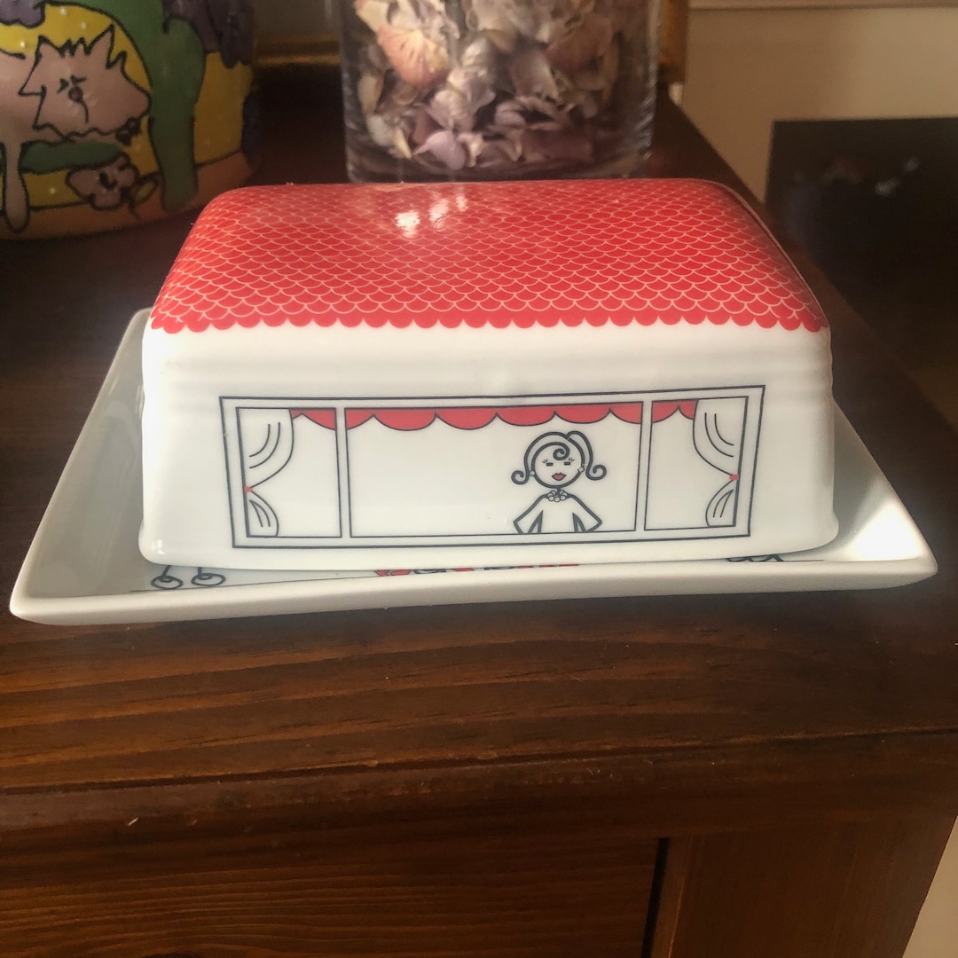 Porland Hard Porcelain Design by H. Asli Bilgin Butter Dish - Etsy