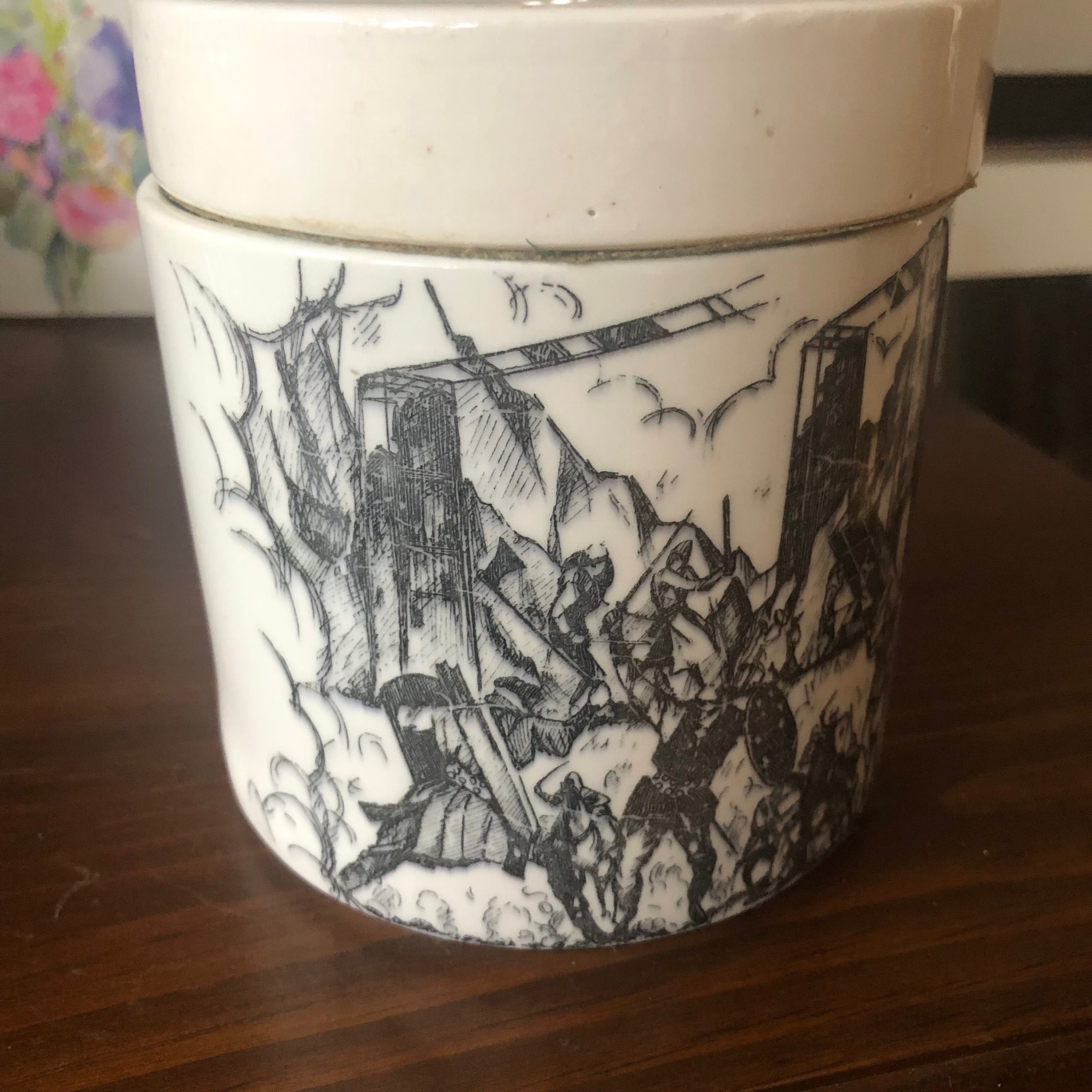 Vintage RARE Old Pal Medieval Battle Scene Ceramic Jar - Etsy