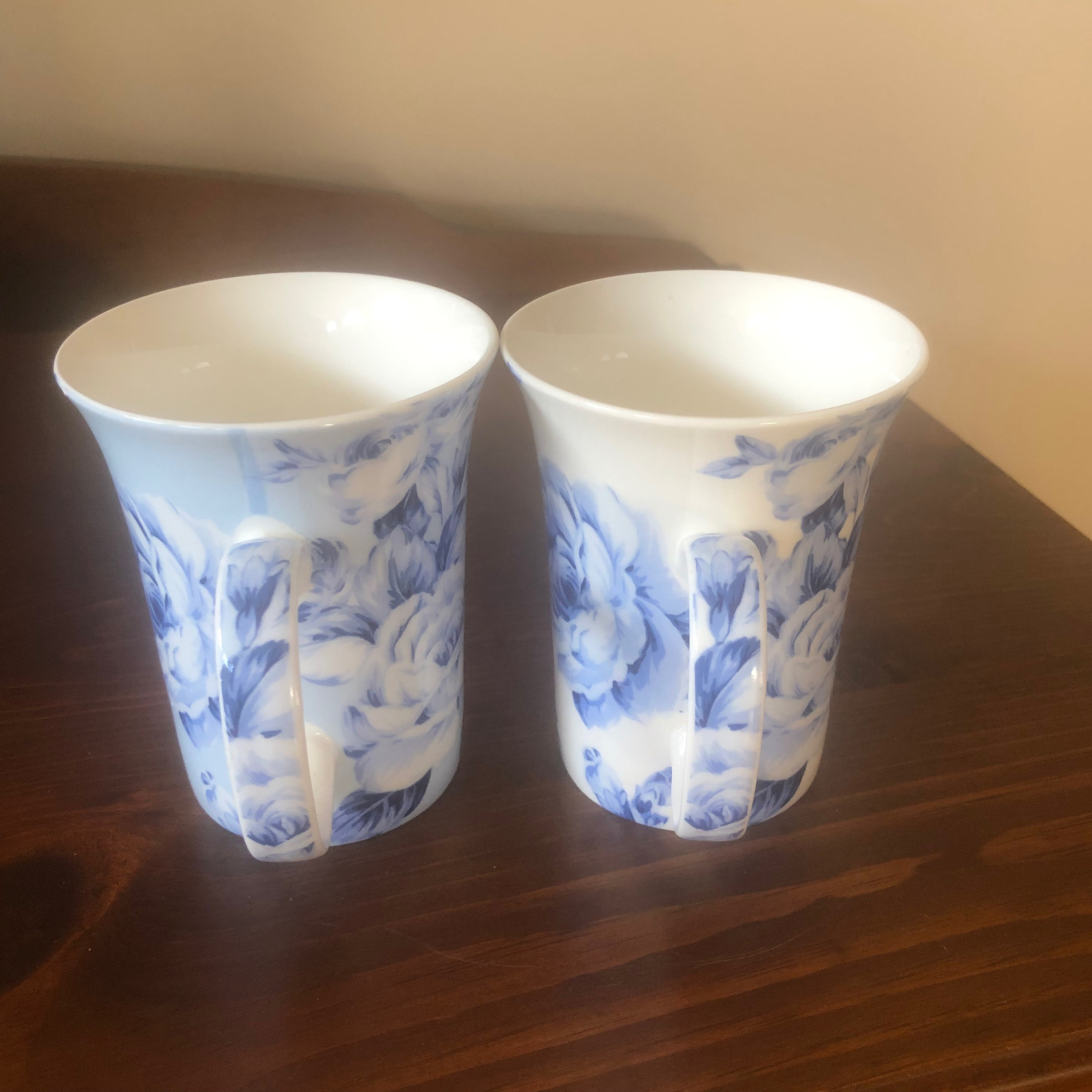 Maxwell Williams Blue Roses Mug Set of 2 - Etsy