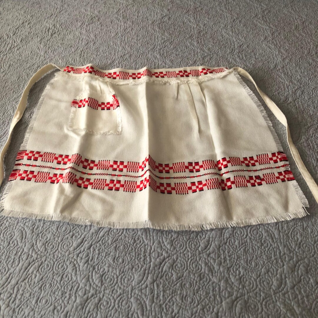 Vintage Au Terroir Ste Madeleine Quebec Canada Hand Loomed Apron - Etsy