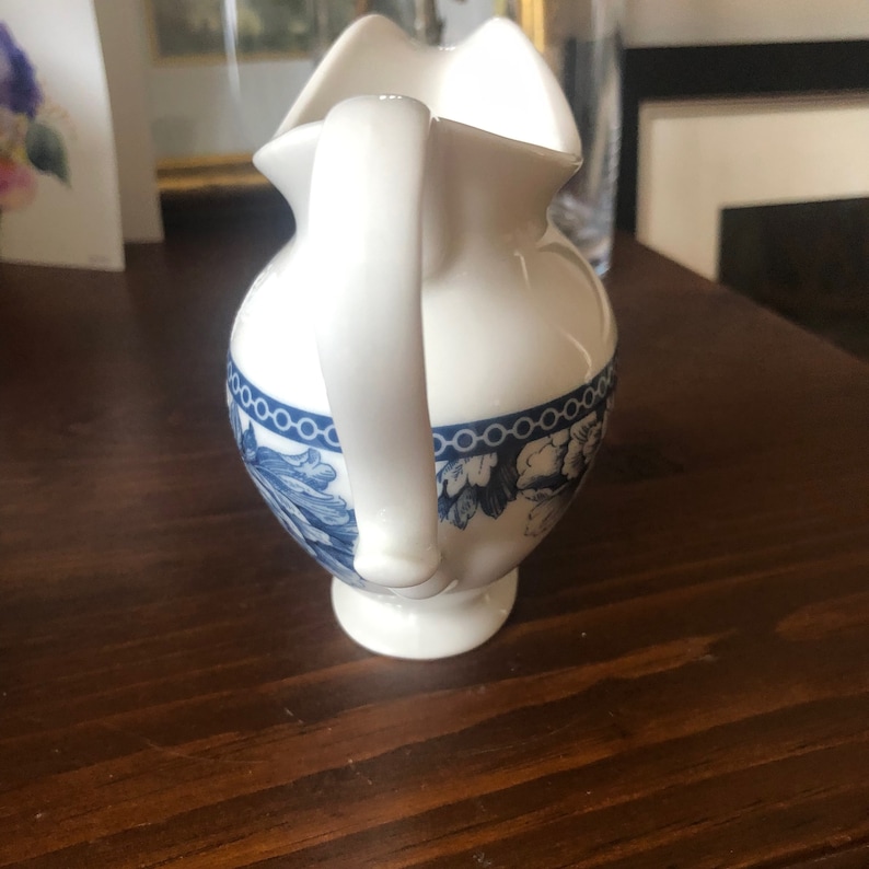 222 Fifth Adelaide Blue Fine China Creamer - Etsy