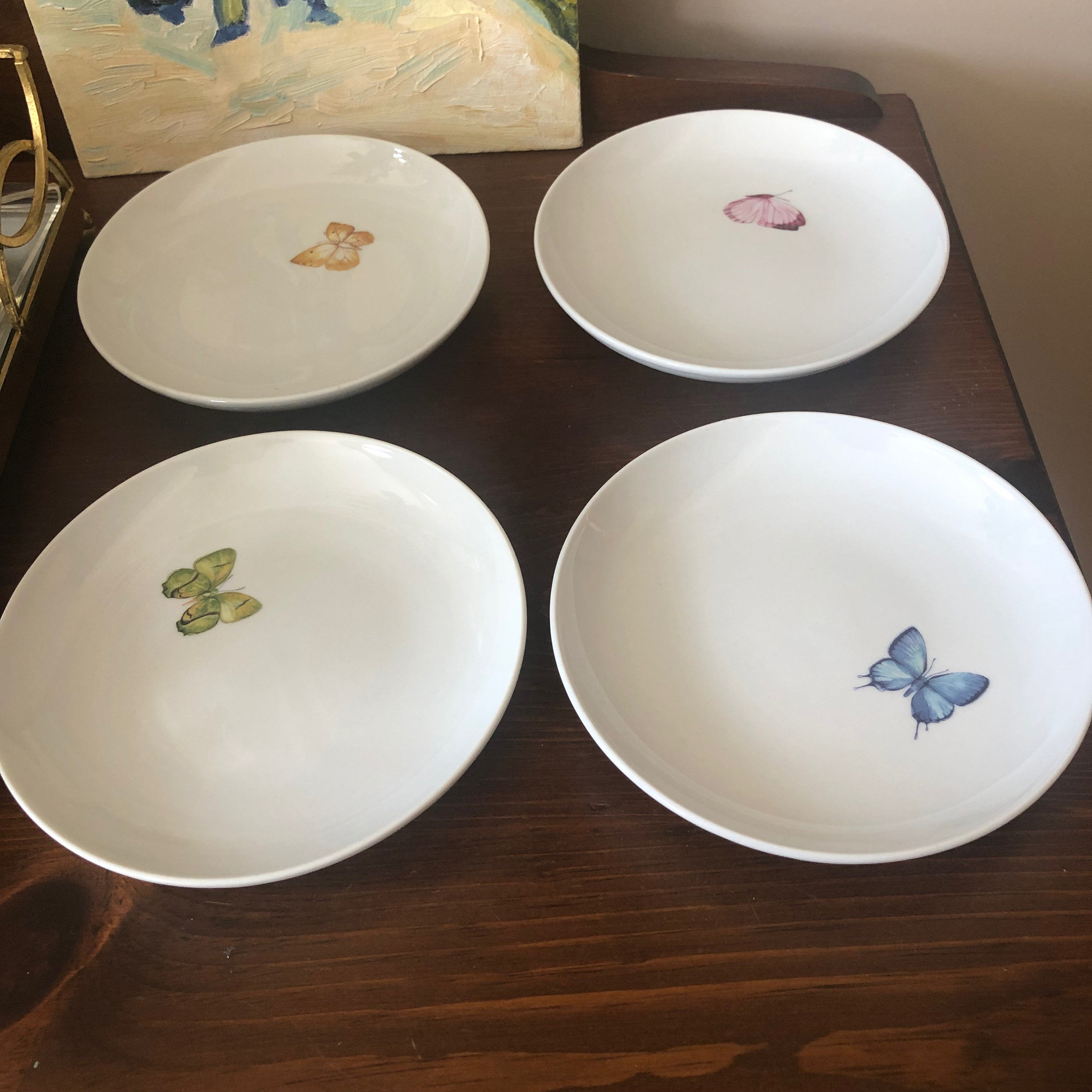 Pottery Barn Butterfly Plates Set of 4 - Etsy