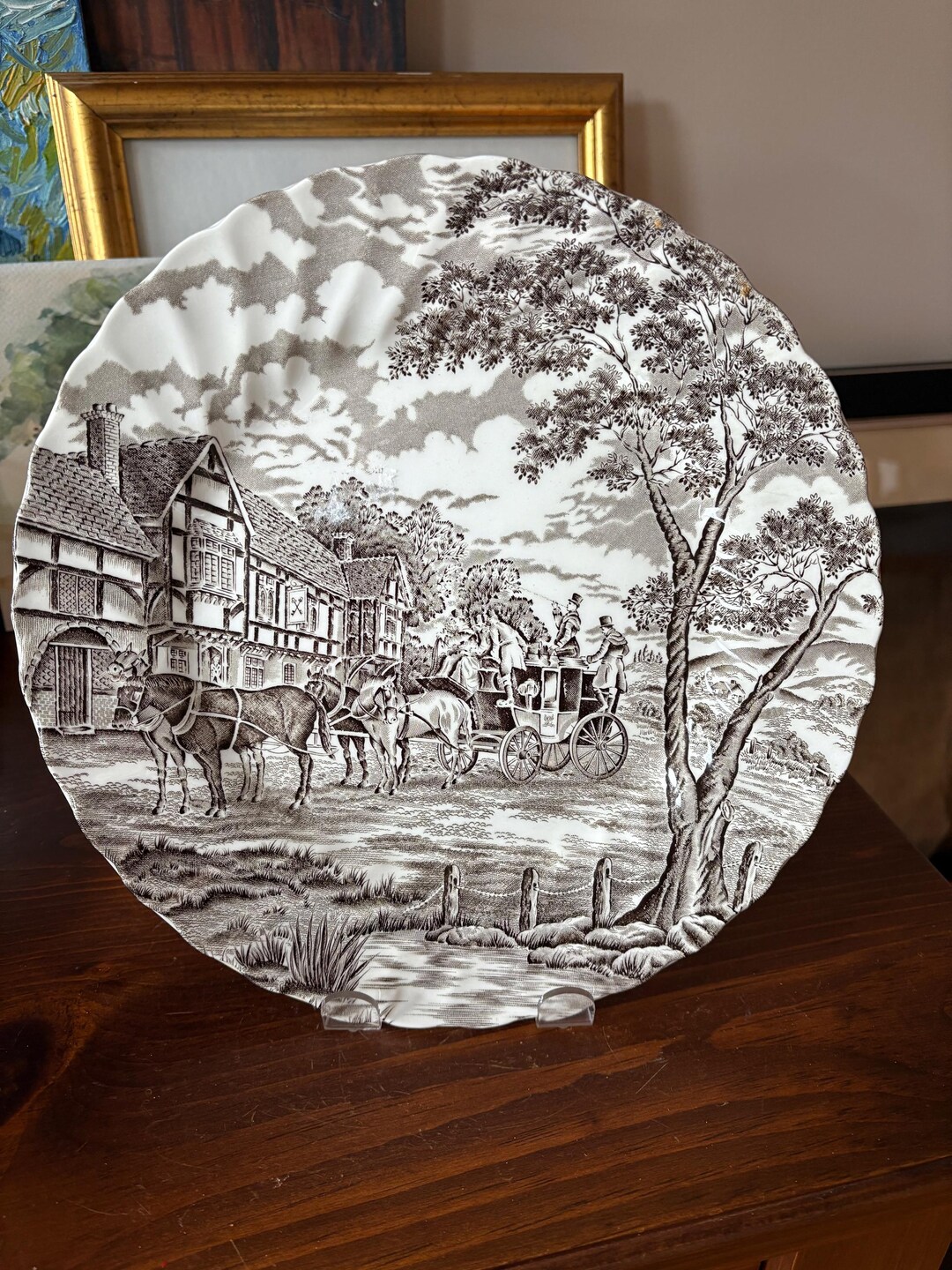 Vintage Myott Royal Mail Brown Dinner Plate Set of 4 - Etsy