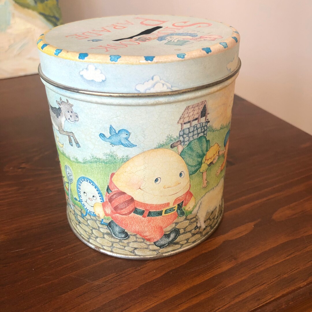 Vintage Storybook Parade Piggy Bank Tin - Etsy