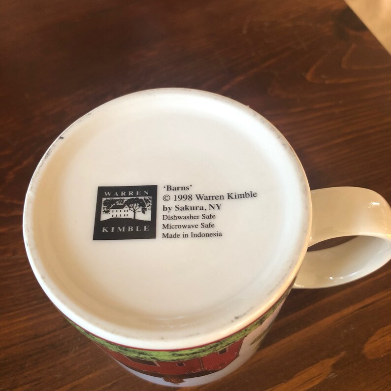 Vintage 1998 Warren Kimble BARNS Farm Theme Mug - Etsy