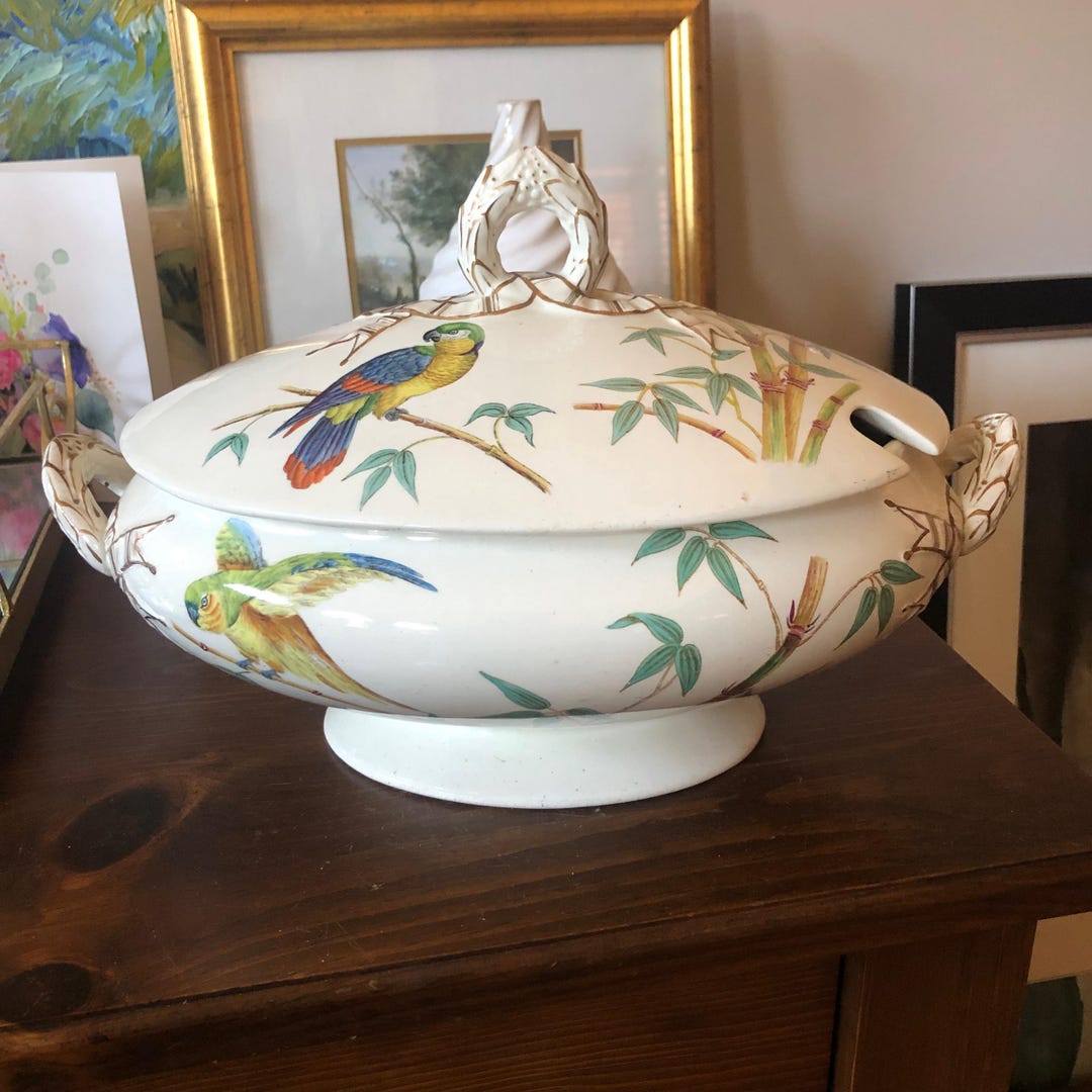 Vintage Washington Parrot Large Ceramic Soup Tureen Bowl - Etsy