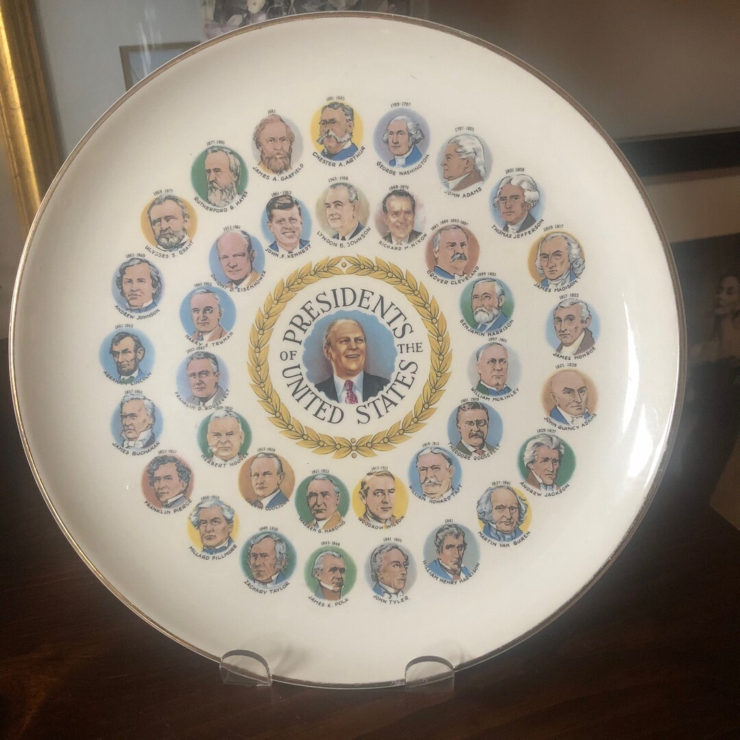 Vintage Presidents of the United States Plate - Etsy