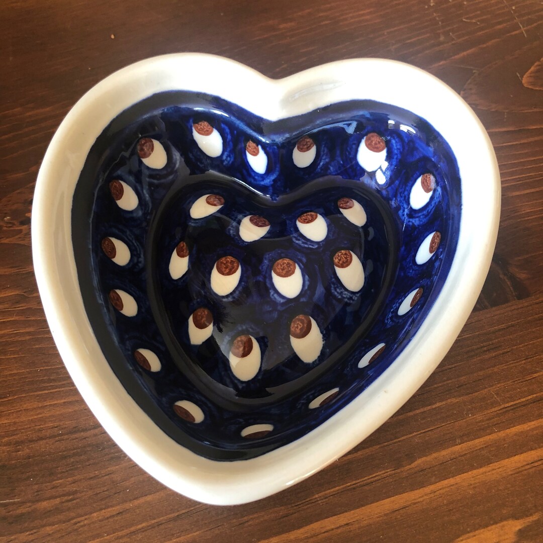 Ceramic Heart Shape Dish Made in Poland - Etsy