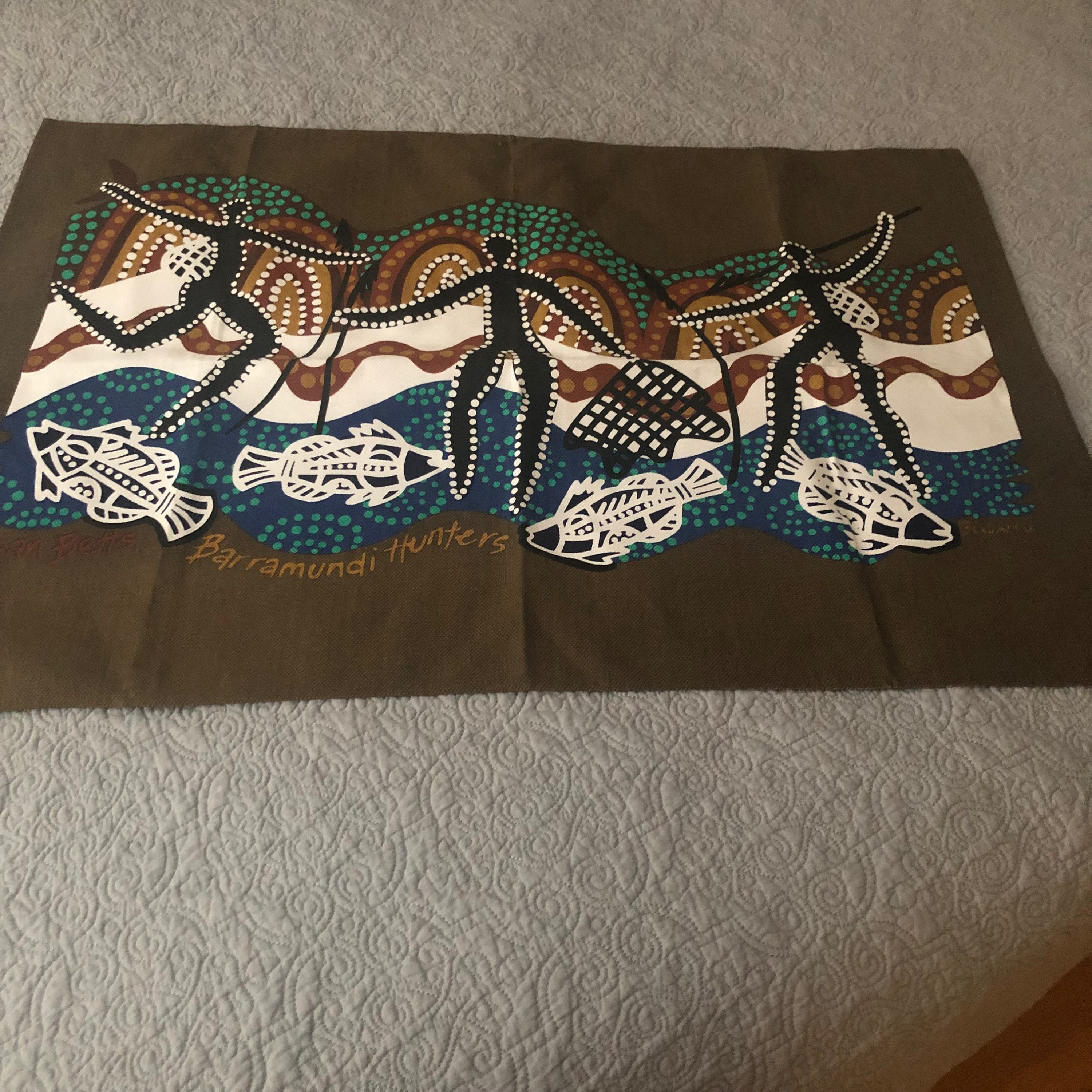 Susan Betts Barramundi Hunters Cotton Tea Towel - Etsy