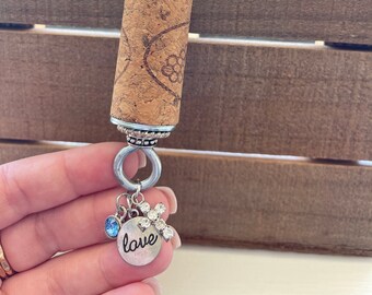 Wine Cork Keychain - Etsy