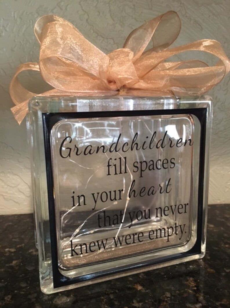 Lighted Glass Block, Battery, Glass Block Night Light, Glass Block ...