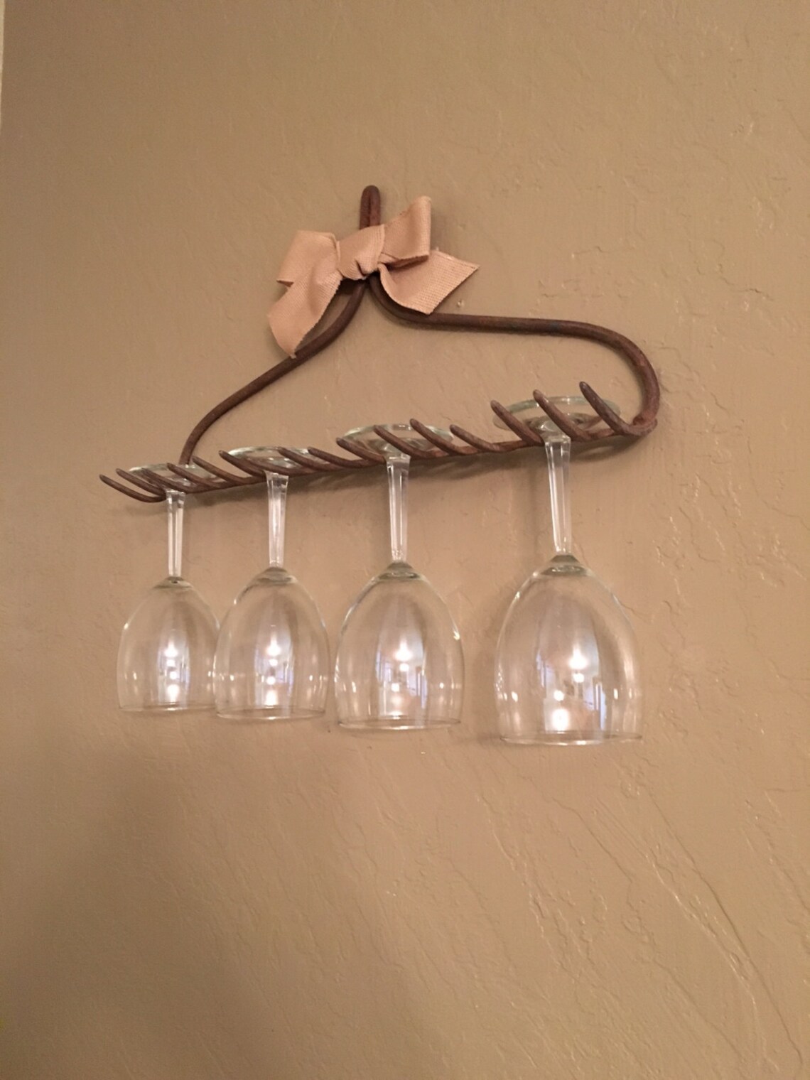 Wine Glass Rack, Wine Glass Holder, Vintage Wine Glass Wall Decor ...