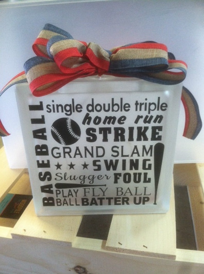 Lighted Glass Block, Battery, Glass Block Night Light, Glass Block ...