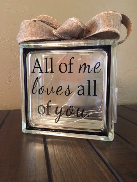 Lighted Glass Block Battery Glass Block Night Light Gift | Etsy