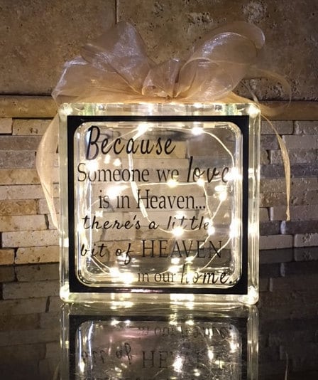 Lighted Glass Block, Battery, Glass Block Night Light, Gift for Her ...