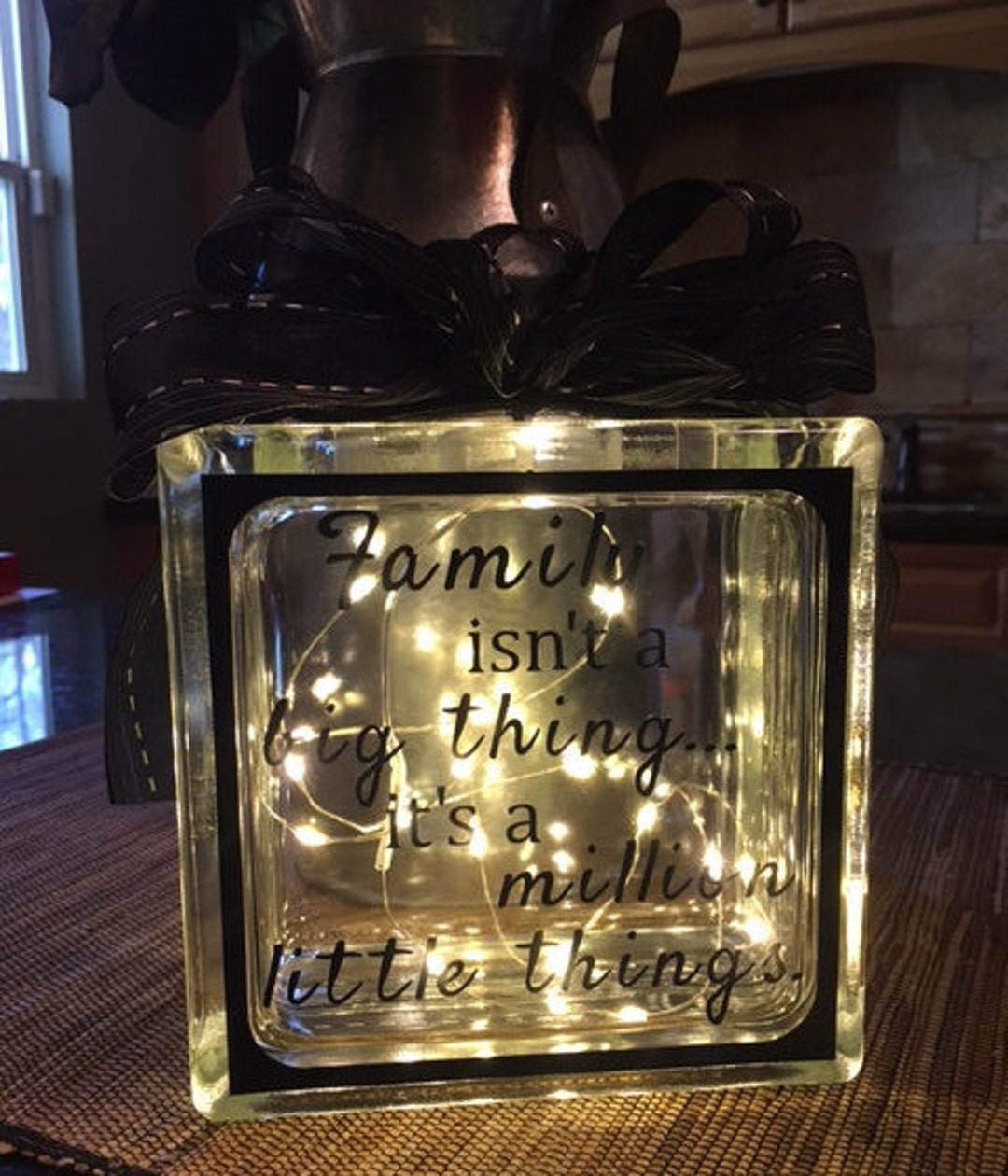 Lighted Glass Block, Battery, Glass Block Night Light, Gift for Her ...